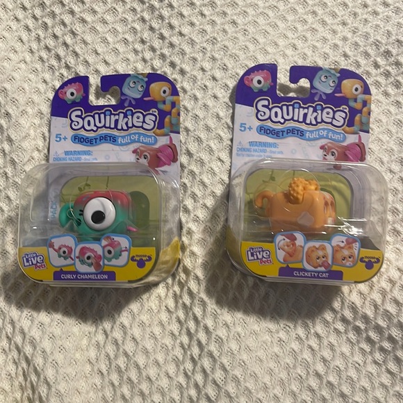 Toys | Little Live Pets Squirkies Fidget Pets Clickety Cat Blue Curly ...